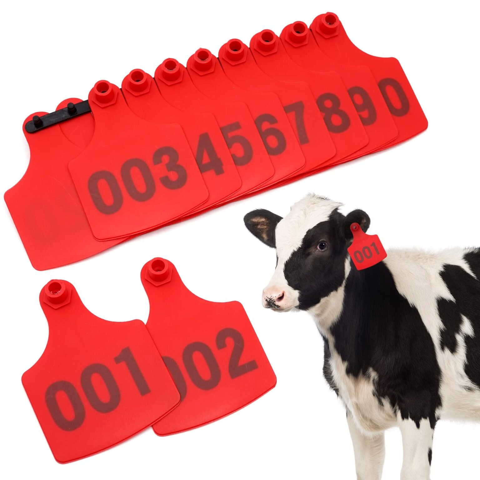 100-Pack Large Numbered Ear Tags for Cows in Nairobi, Kenya